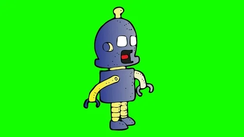 Green Screen Robot Stock Video Footage | Royalty Free Green Screen ...