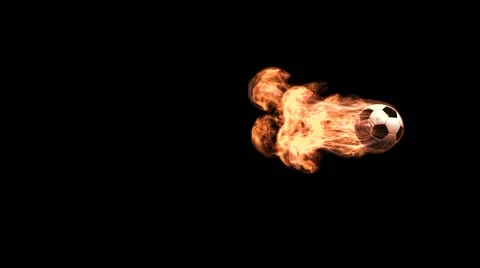 Animated soccer Ball on Fire | Stock Video | Pond5