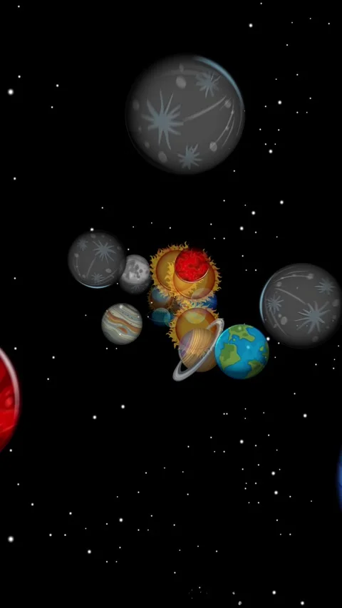 Animated Solar System Planets Orbiting i... | Stock Video | Pond5