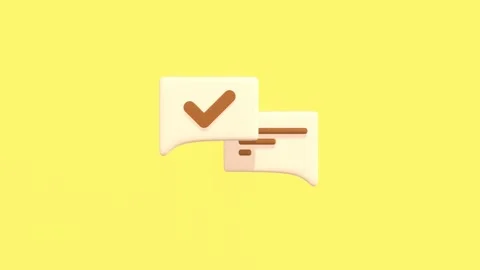 Animated Speech Bubble With Check Mark, ... | Stock Video | Pond5