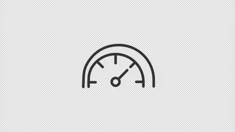 Animated speed meter linear icon | Stock Video | Pond5