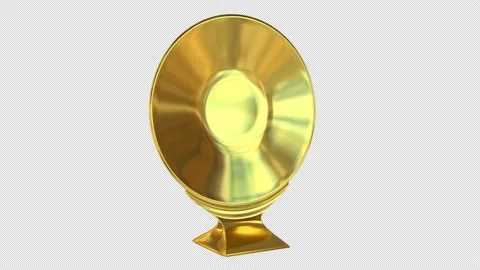 Animated spinning all gold plate trophy ... | Stock Video | Pond5