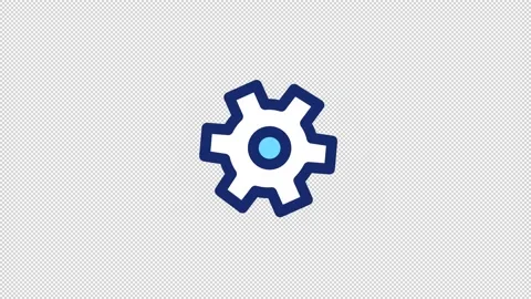Animated spinning gear color icon | Stock Video | Pond5