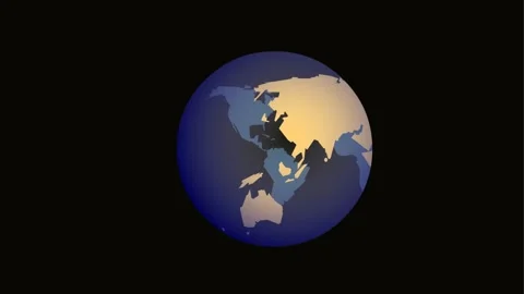 animated spinning globe, turning sphere,... | Stock Video | Pond5