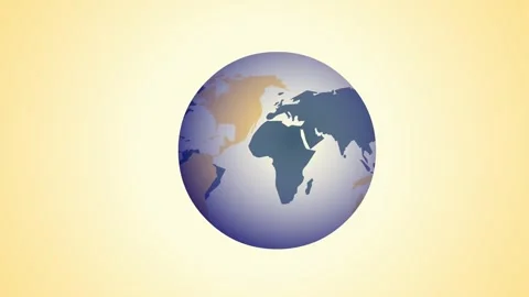 animated spinning globe, turning sphere,... | Stock Video | Pond5