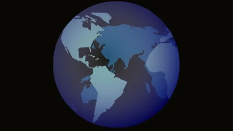 animated spinning globe, turning sphere,... | Stock Video | Pond5