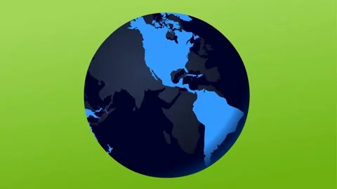 animated spinning globe, turning sphere,... | Stock Video | Pond5