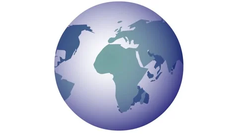 animated spinning globe, turning sphere,... | Stock Video | Pond5