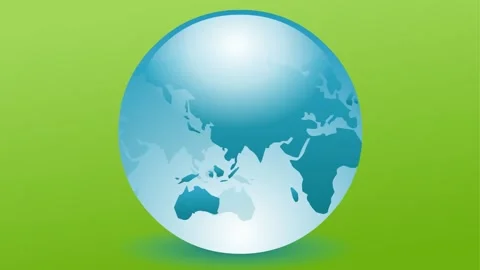 animated spinning globe, turning sphere,... | Stock Video | Pond5
