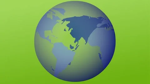 animated spinning globe, turning sphere,... | Stock Video | Pond5