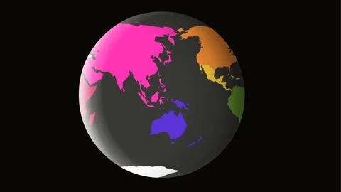 animated spinning globe, turning sphere,... | Stock Video | Pond5