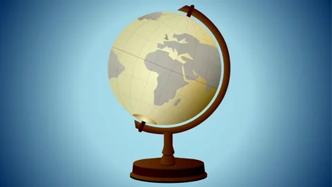 animated spinning globe, turning sphere,... | Stock Video | Pond5
