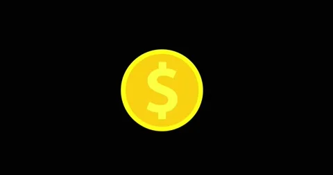 Animated spinning gold coin on green scr... | Stock Video | Pond5