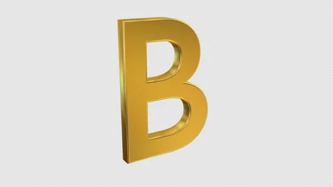 Animated spinning gold letter B | Stock Video | Pond5