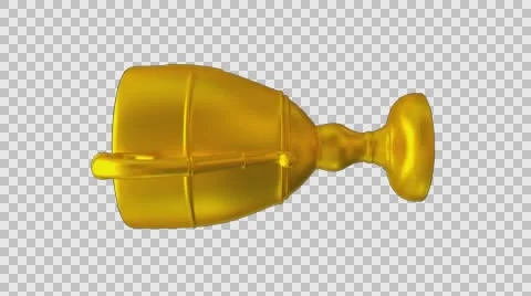 Animated spinning gold trophy with with ... | Stock Video | Pond5