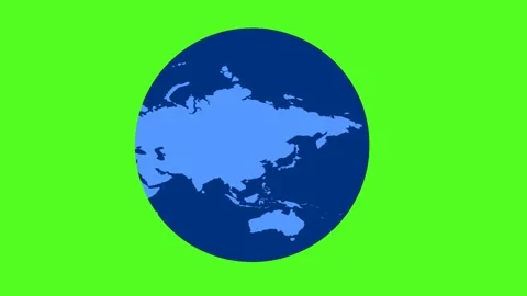 animated spinning world map | Stock Video | Pond5