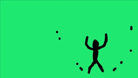 Animated stick man jumping with stylish ... | Stock Video | Pond5