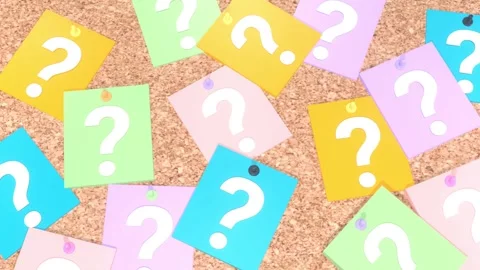 Animated Sticky Notes With Question Mark... | Stock Video | Pond5
