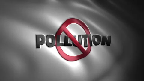 Animated Stop Pollution Symbol Flag | Stock Video | Pond5