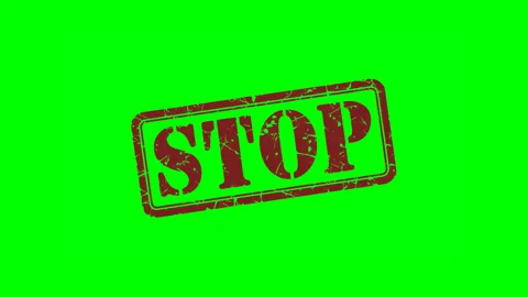 Animated "STOP" rubber stamp seal on gre... | Stock Video | Pond5