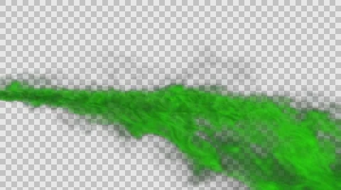 Animated stream of green gas in 4k | Stock Video | Pond5