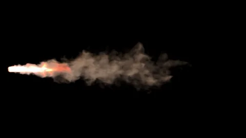 Animated stream of intense fire and smok... | Stock Video | Pond5