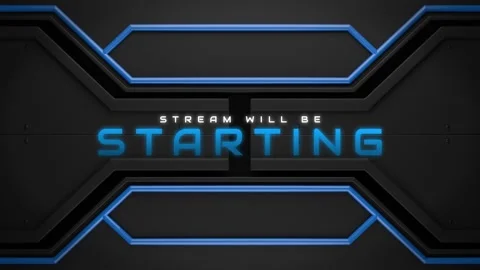 animated stream overlays, starting scree... | Stock Video | Pond5