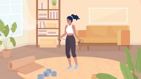 Animated strength training exercise | Stock Video | Pond5