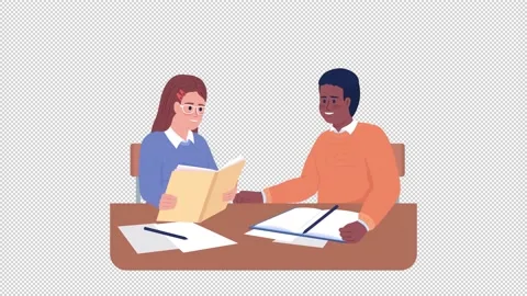 Girl Studying Clipart Stock Videos – Royalty-Free HD & 4K Videos