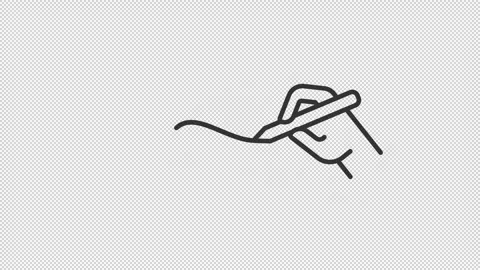 Animated stylus pen in hand icon | Stock Video | Pond5