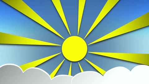 Animated sun and clouds motion backgroun... | Stock Video | Pond5