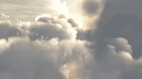 Animated sunset clouds fly through | Stock Video | Pond5