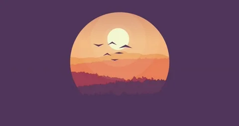 Sunset Animated Stock Video Footage | Royalty Free Sunset Animated ...