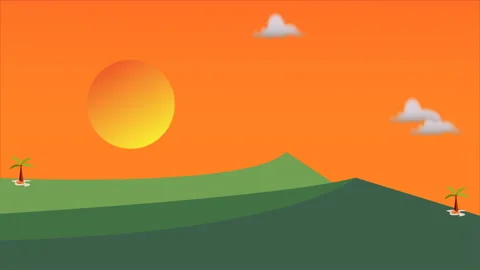 Sunset Animated Stock Video Footage | Royalty Free Sunset Animated ...