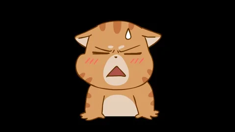 Animated Surprised Fat Cat with Transpar... | Stock Video | Pond5