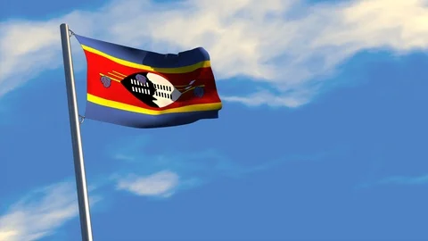 Animated Swazi flag waving in the wind | Stock Video | Pond5
