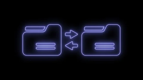 Animated synchronize computer folder ico... | Stock Video | Pond5