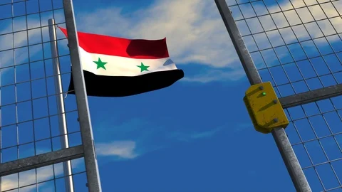 Animated Syrian flag waving behind closi... | Stock Video | Pond5