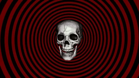Animated Talking Skull Hypnotic Red and ... | Stock Video | Pond5