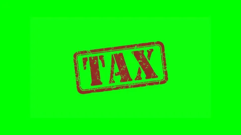 Animated "TAX" rubber stamp seal text on... | Stock Video | Pond5