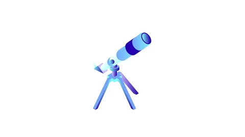 Animated Telescope icon background anima... | Stock Video | Pond5