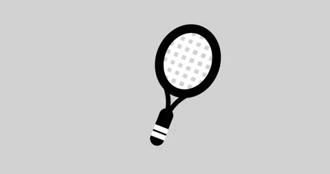Animated tennis racket icon. Animation, ... | Stock Video | Pond5