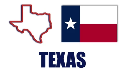 Animated Texas Map & Lone Star State Fla... | Stock Video | Pond5
