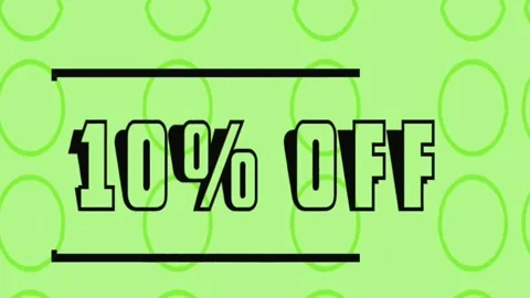 Animated text with 10 off with black tex... | Stock Video | Pond5