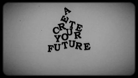 Animated text effect on broken screen | Stock Video | Pond5