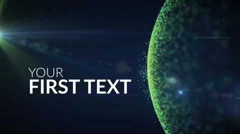 Animated text flying around partilcle sphere ~ After Effects #62427821