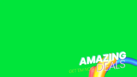 animated text green screen amazing deal | Stock Video | Pond5