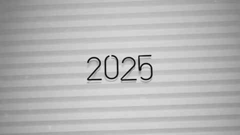 An animated text transitions from 2024 t... | Stock Video | Pond5