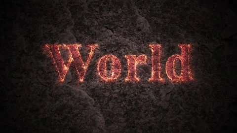 Animated text WORLD made of particles on... | Stock Video | Pond5
