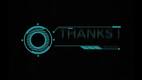 animated "THANKS!" in technology with a ... | Stock Video | Pond5